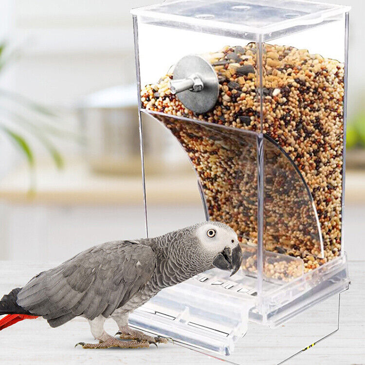 No Mess Bowl Auto Cage Bird Feeder Cup Automatic Parrot Canary Small C