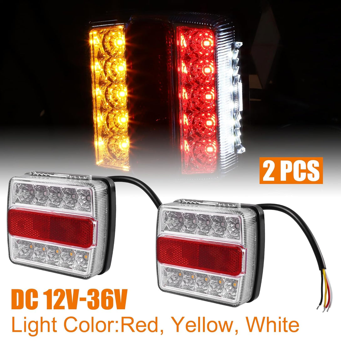 2X Submersible/Waterproof 26 LED Stop Tail Lights Kit Boat Truck Trail