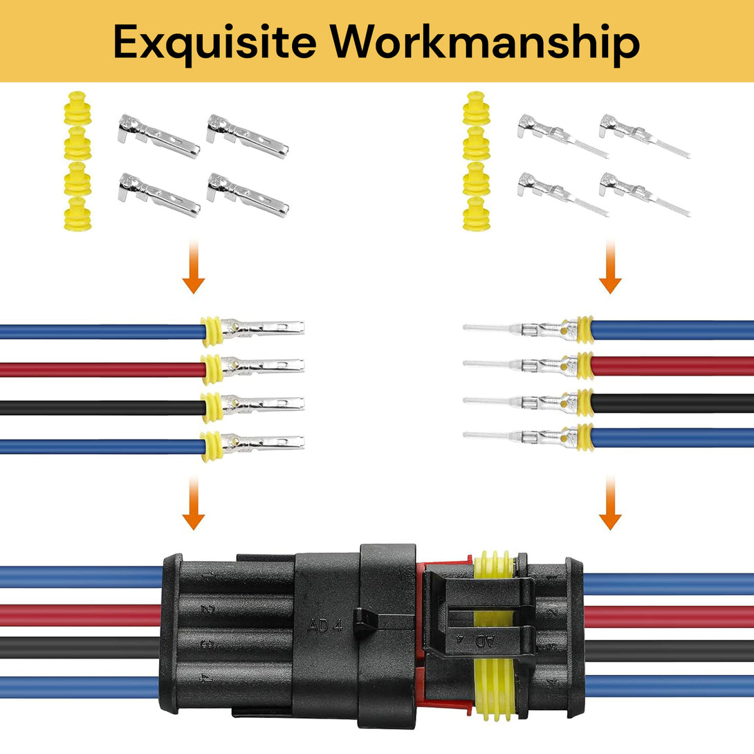709PCs Electrical Wire Connector Plug 1-6 Pin Kit
