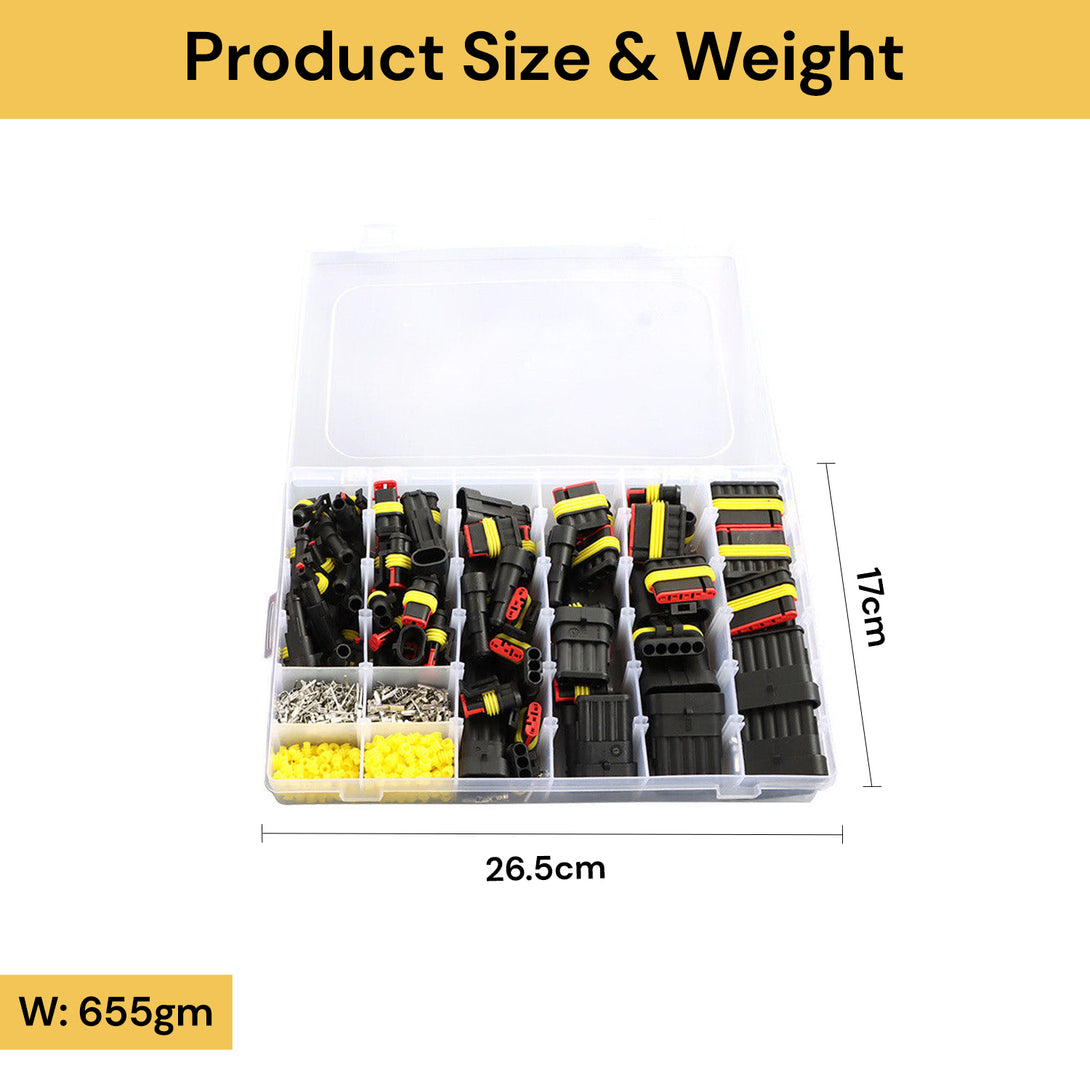 709PCs Electrical Wire Connector Plug 1-6 Pin Kit