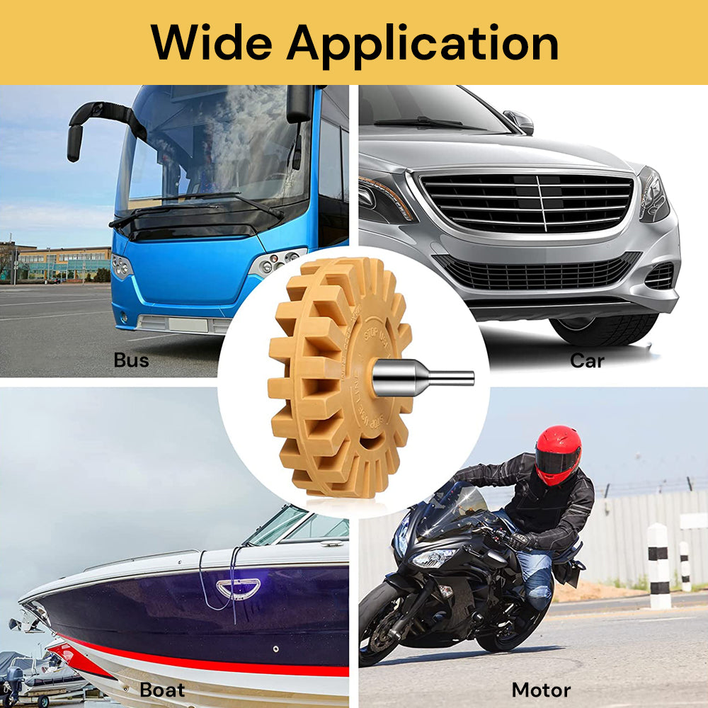 Heavy Duty Rubber Eraser Wheel - Easy Removal, Non-Scratch