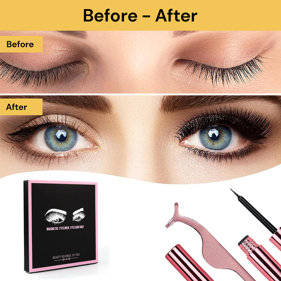Magnetic Eyelashes And Eyeliner Kit