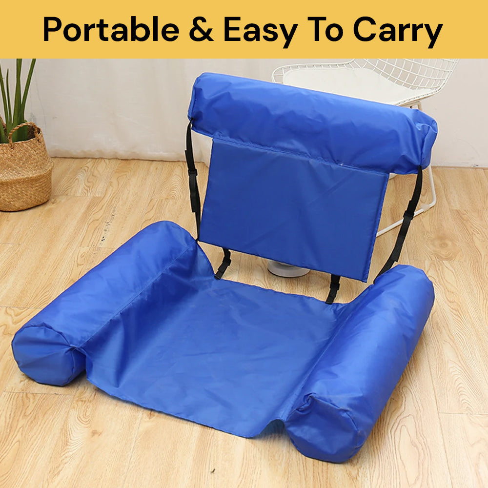 Inflatable Pool Chair- Pool Hammock Floaties Lounge Bed for Beach Lake