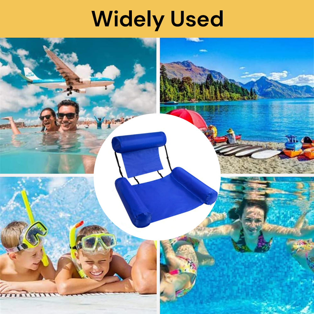 Inflatable Pool Chair- Pool Hammock Floaties Lounge Bed for Beach Lake