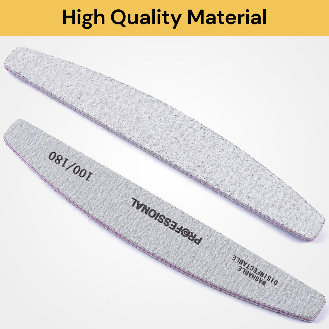 25PCs 100/180 Grits Nail Files - ezonedeal