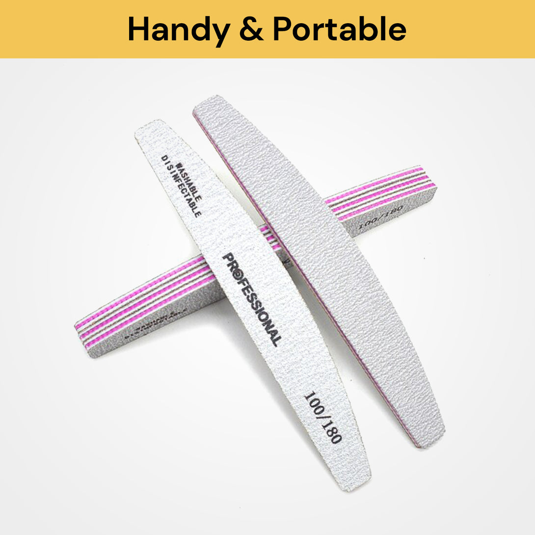 25PCs 100/180 Grits Nail Files - ezonedeal