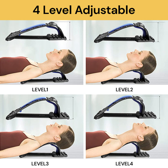 Neck and Upper Back Stretcher - Adjustable, Relief for Sore Muscles