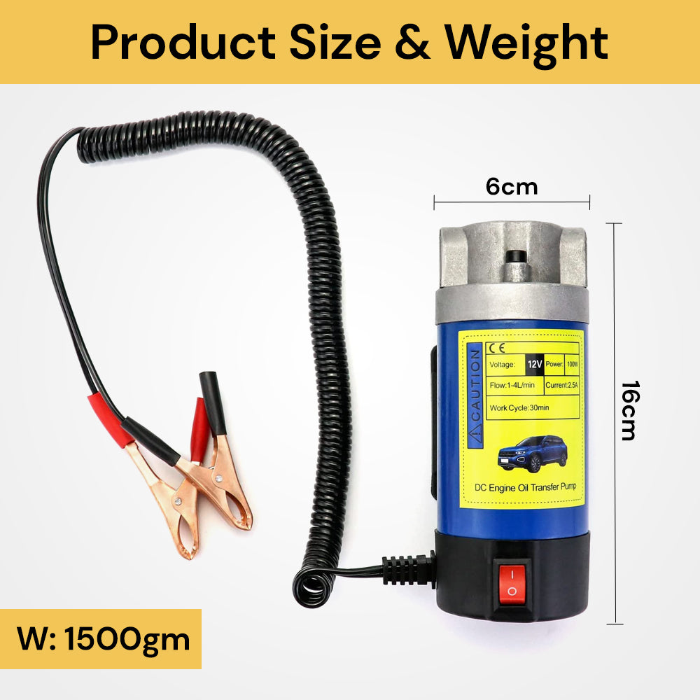 12V Oil Transfer Pump - Portable Electric Pump