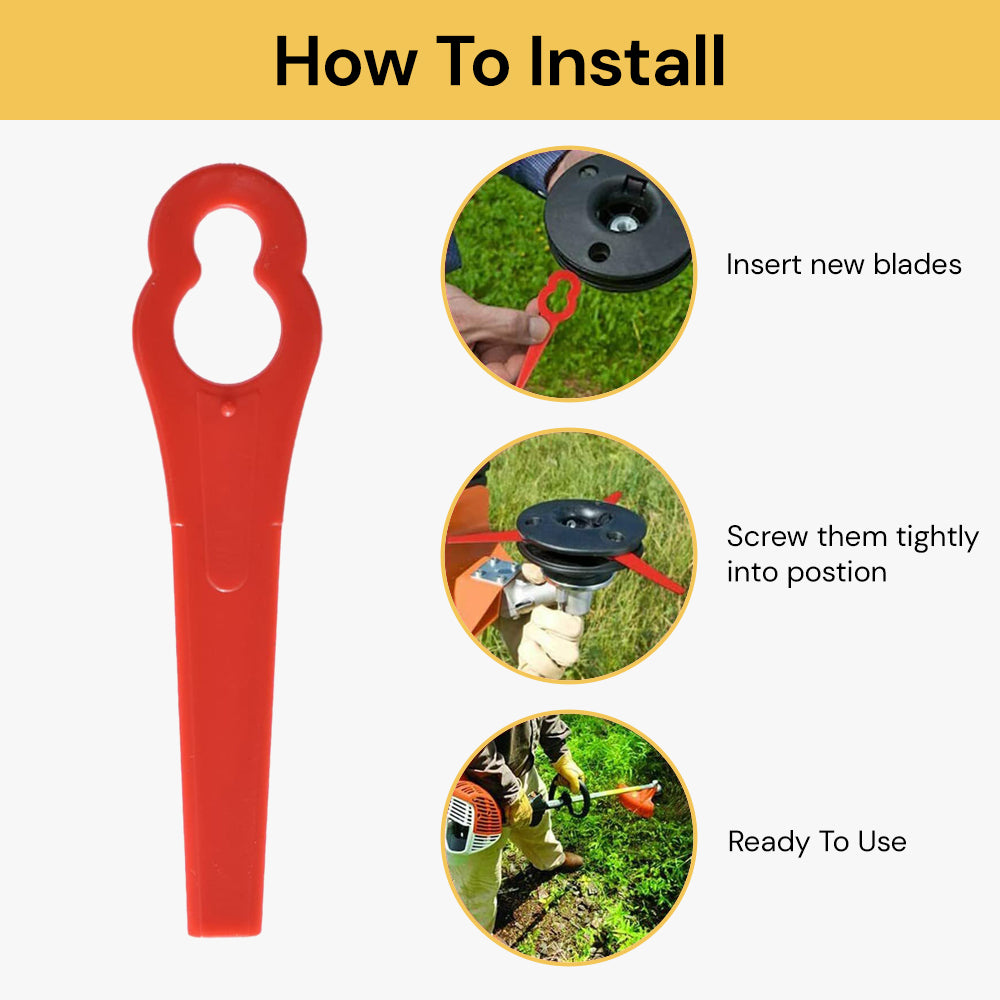 Grass trimmer blades - Rustproof & Lightweight - 100Pcs – ezonedeal
