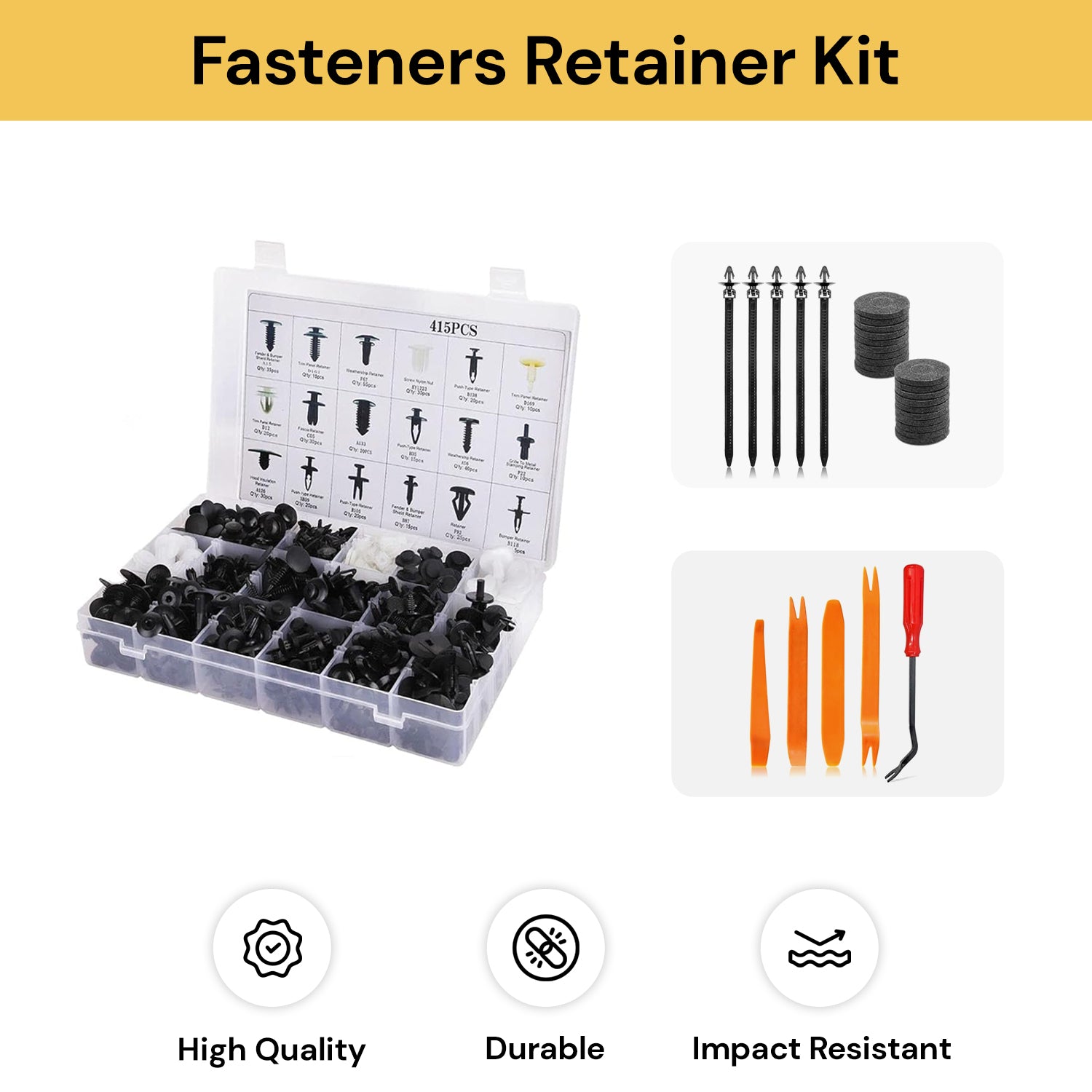 446PCs Fasteners Retainer Kit