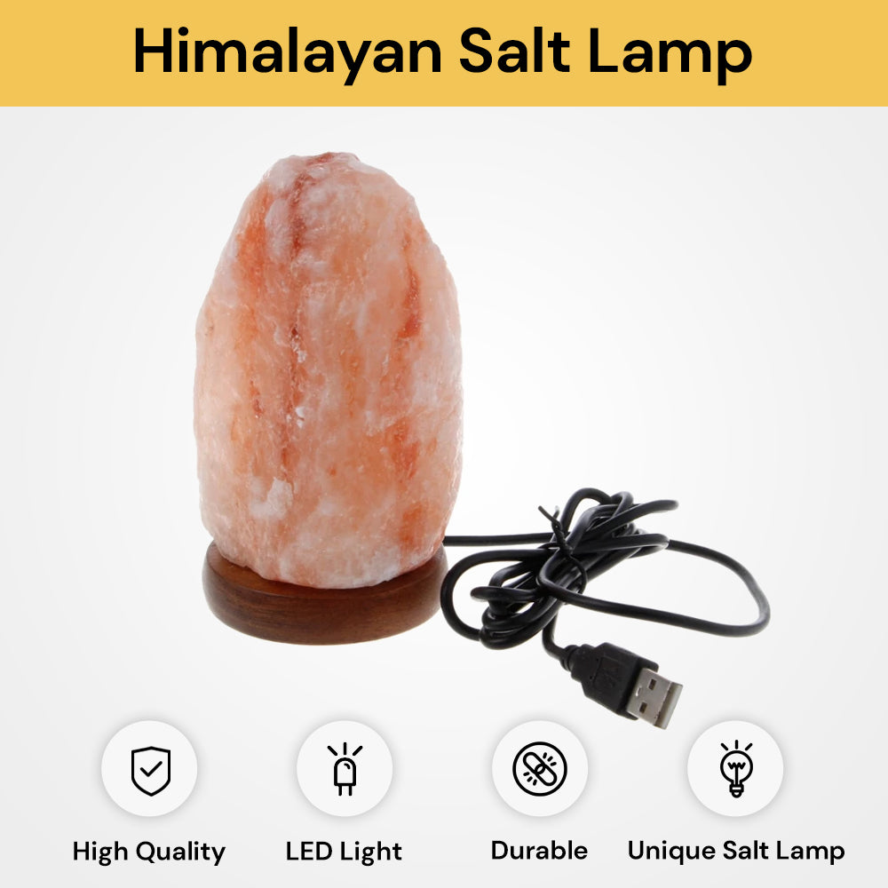 USB Himalayan Salt Lamp Natural Pink Crystal