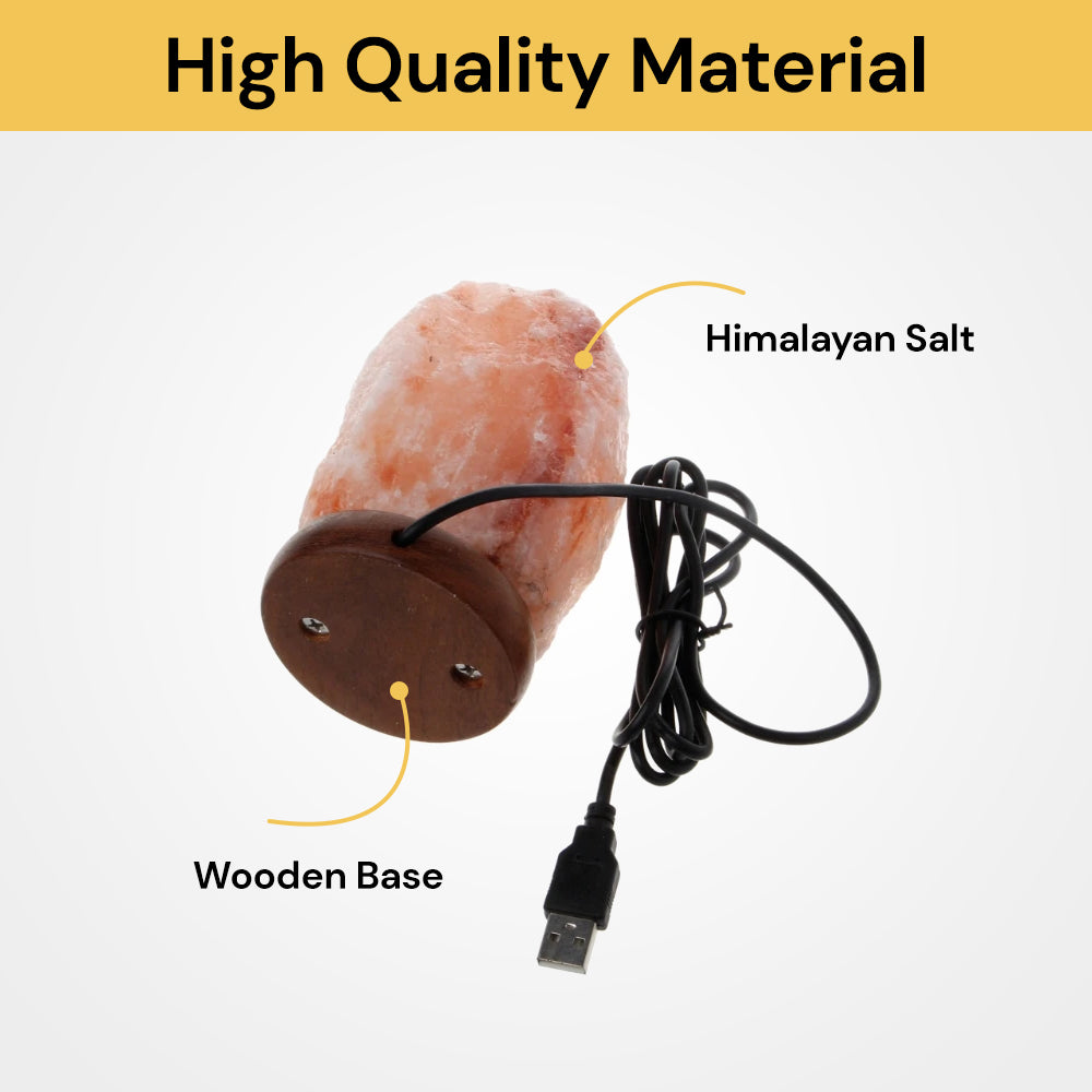 USB Himalayan Salt Lamp Natural Pink Crystal