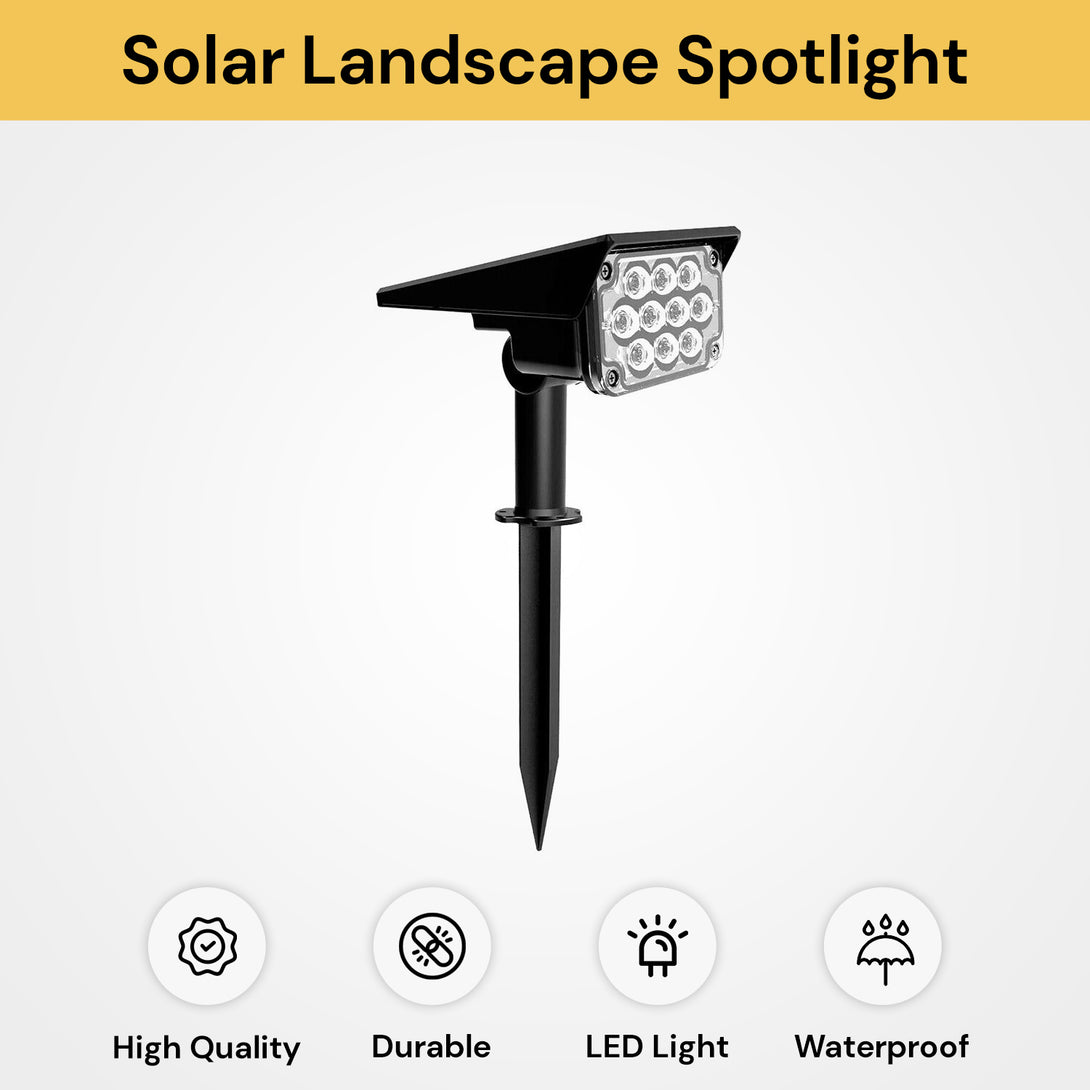 RGB Solar Landscape Spotlight - 10 LEDs