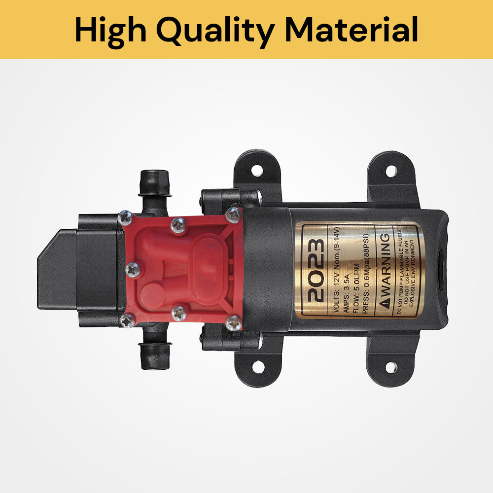 12V Black High-Flow Water Pump - Efficient Pumping